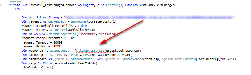 Net Specifying Usernamepassword In Streamreader Stack Overflow