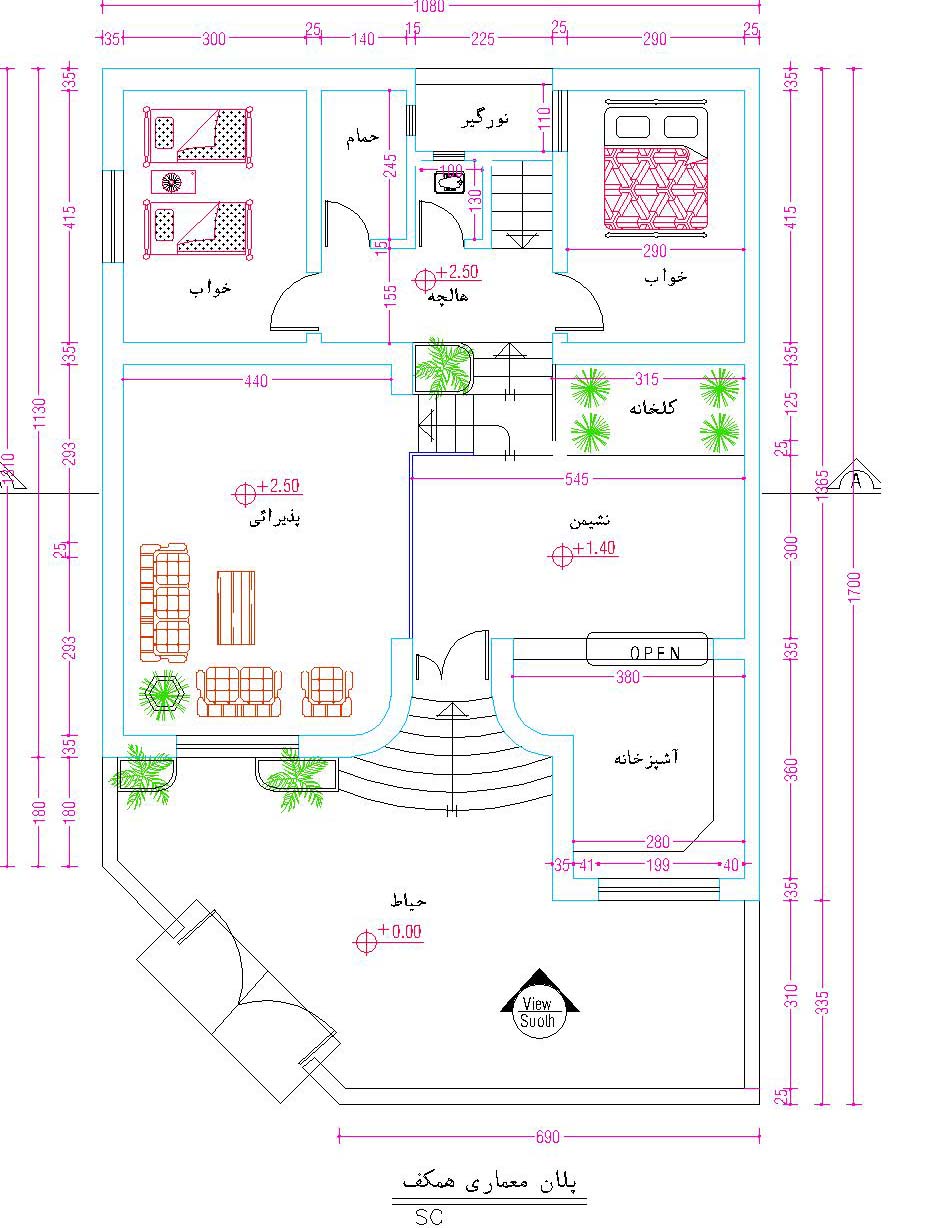 پلان طبقه همکف