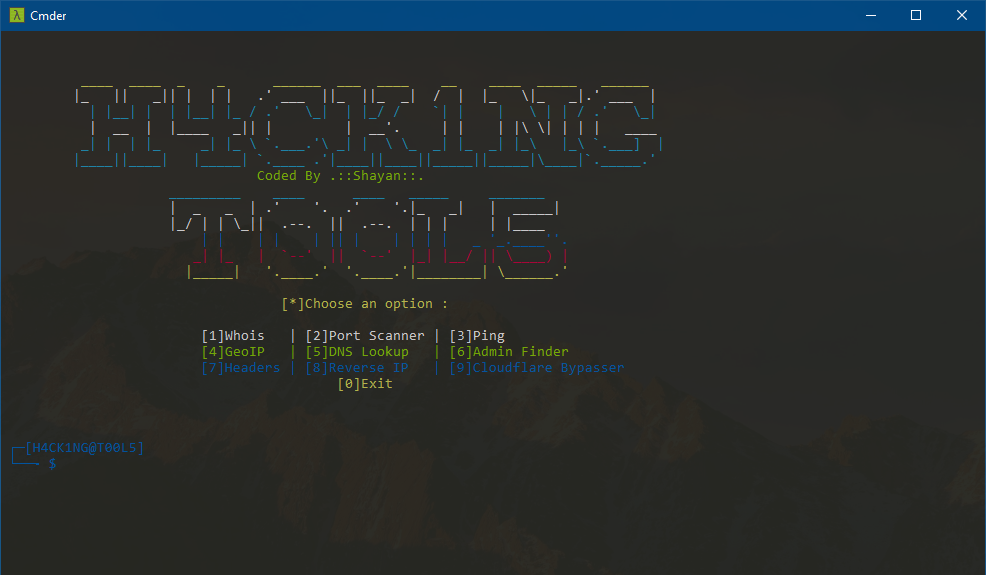 Github Shayandeveloper Hacking Tools Hacking Tools [professional And Full Option] This Script